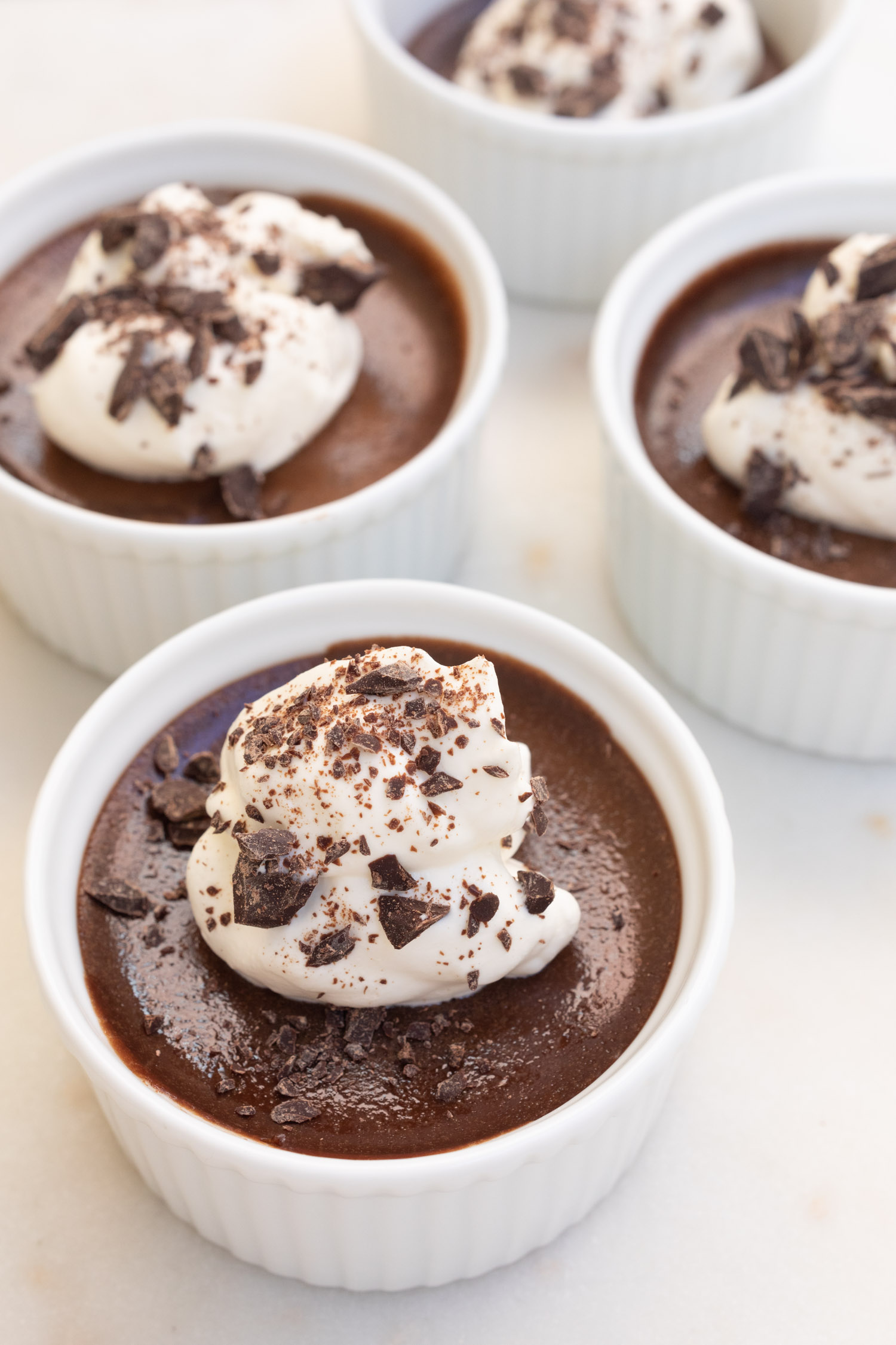 Chocolate Pots de Creme Recipe with Fresh Whipped Cream